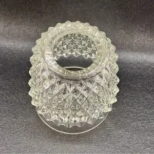 Indiana Glass | Accents | Indiana Glass Diamond Point Fairy Lamp Top ...